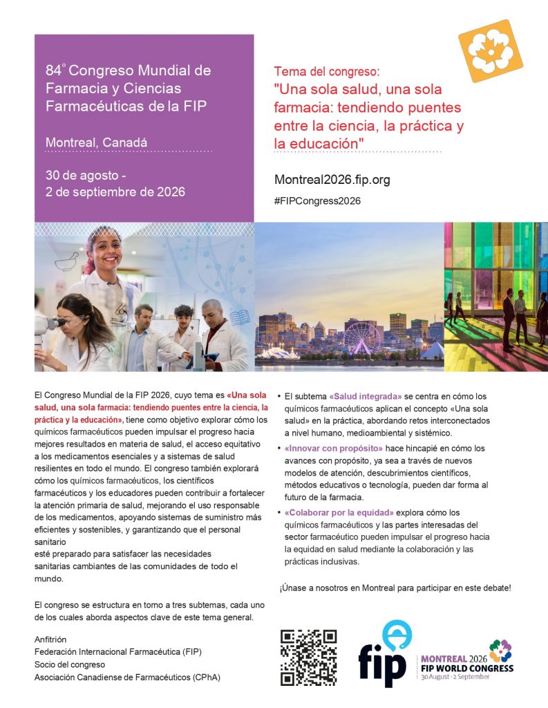 FIP Montreal 2026 84º Congreso Mundial de Farmacia y Ciencias ...